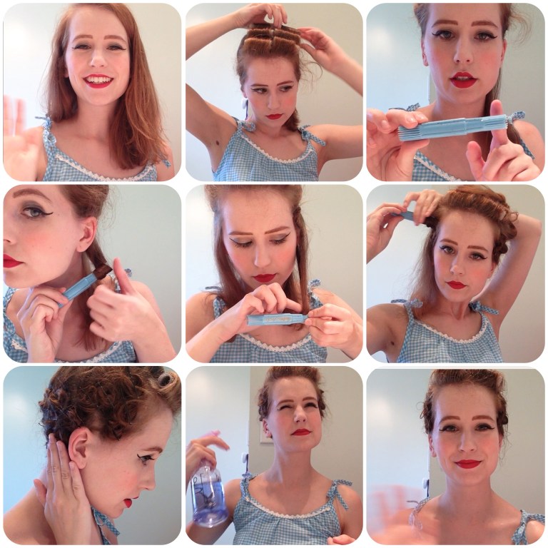 Tutorial: Pin curls part 1 – the set – Miss Hero Holliday